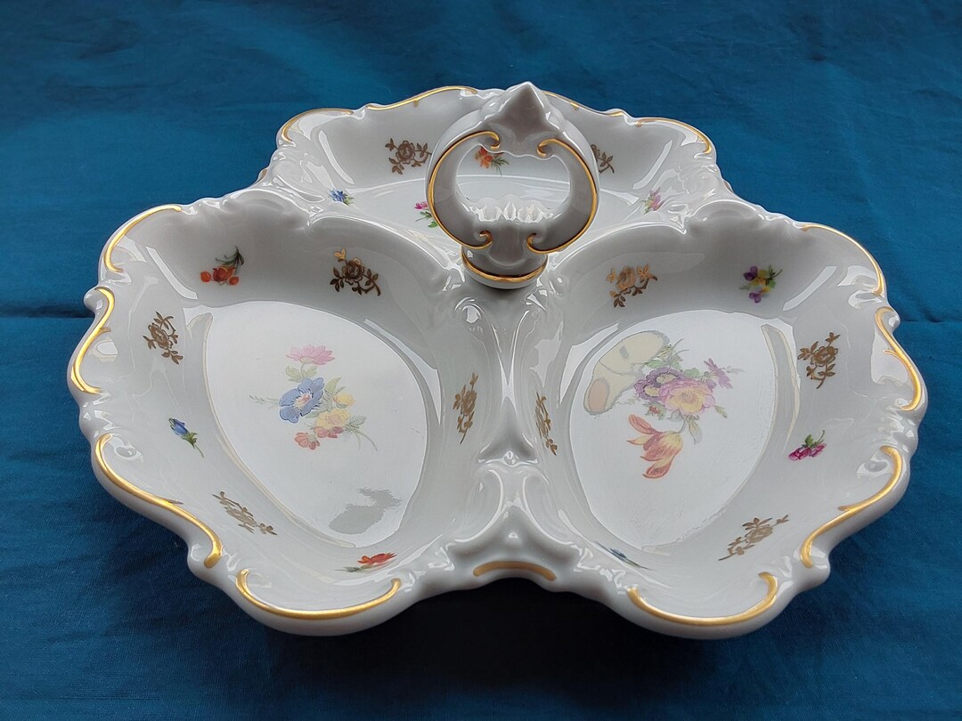Vintage 1990s Reichenbach Germany Fancy Serving Dish With Handle ...