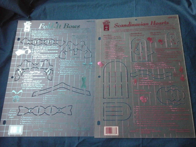 Set of 6 Stencils Templates for Paper Crafts Swirls Tabs Bows - Etsy