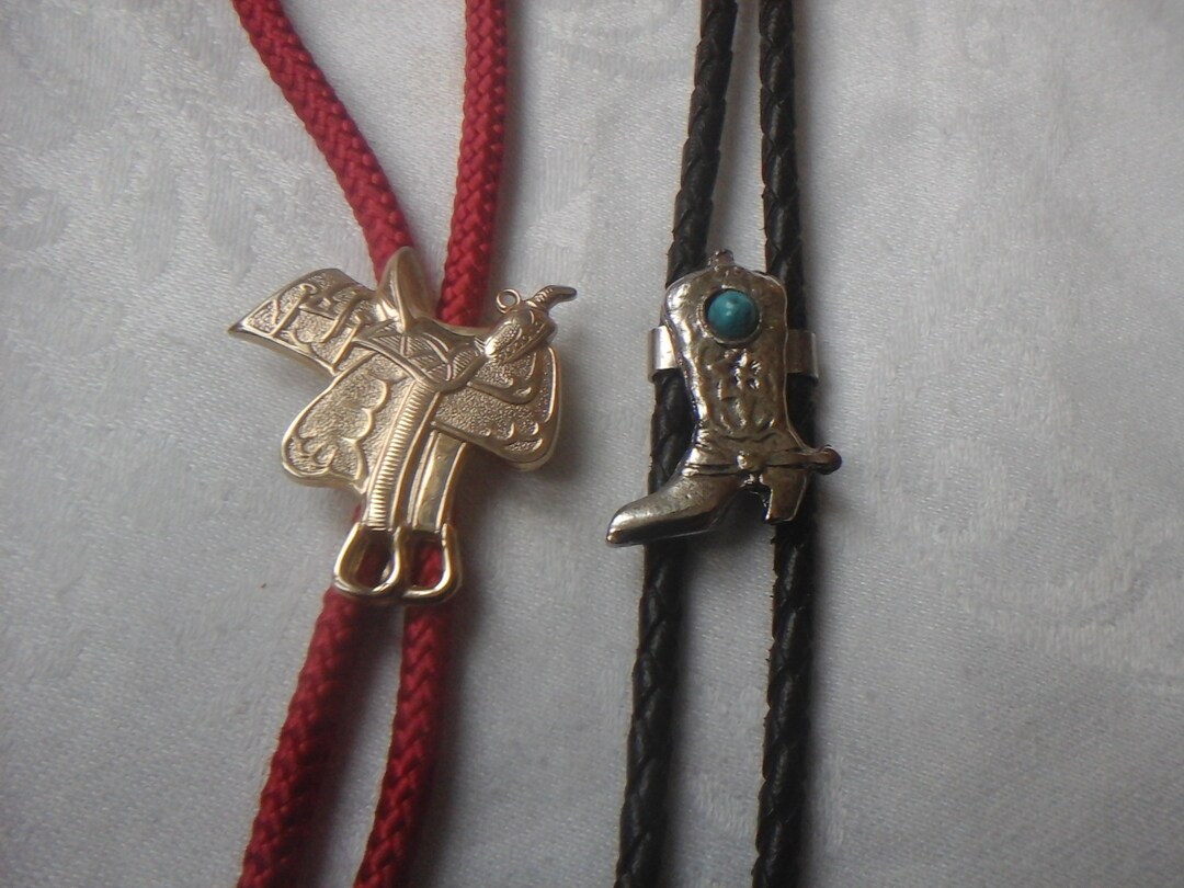 Bolo Tie Lanyard Cowboy Boot or Western Saddle - Etsy