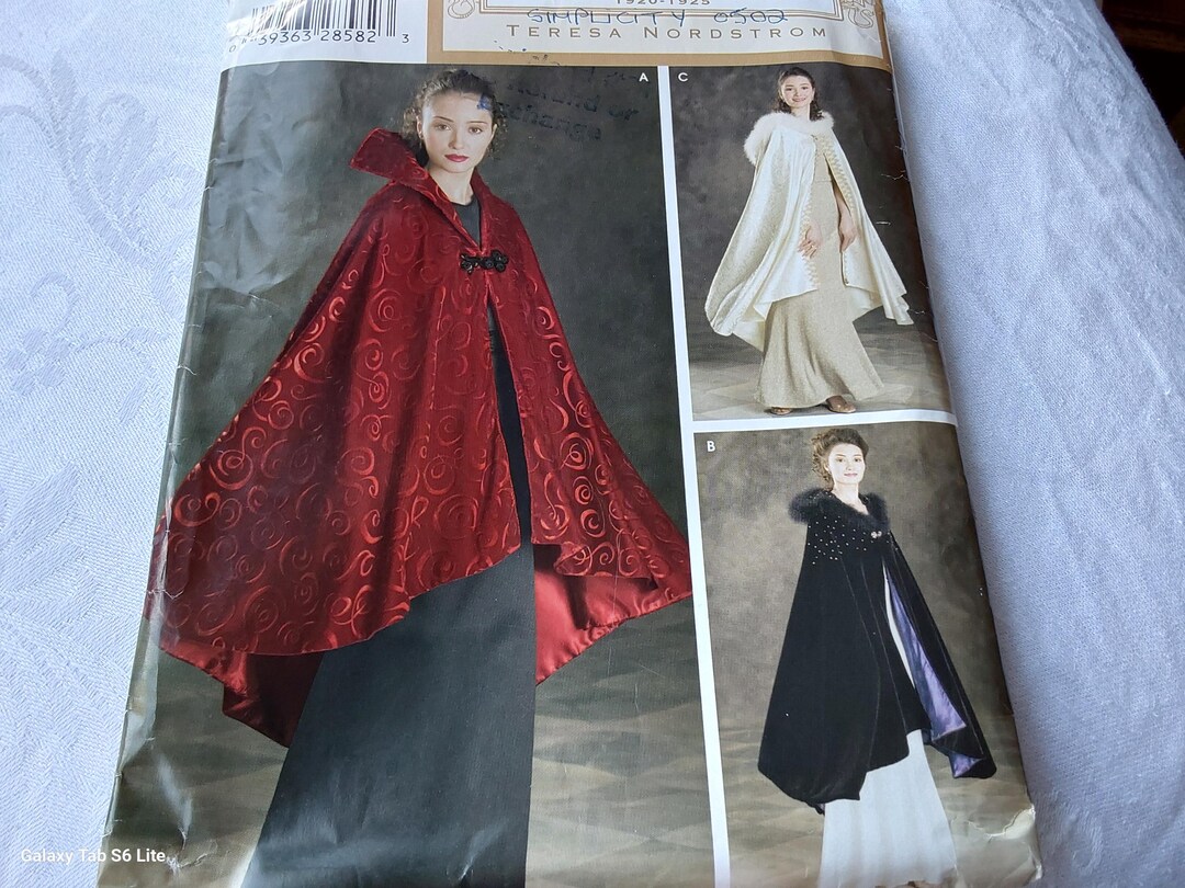 Simplicity 0520 or 4947 Sewing Pattern Knee Length Cape With Hood or ...