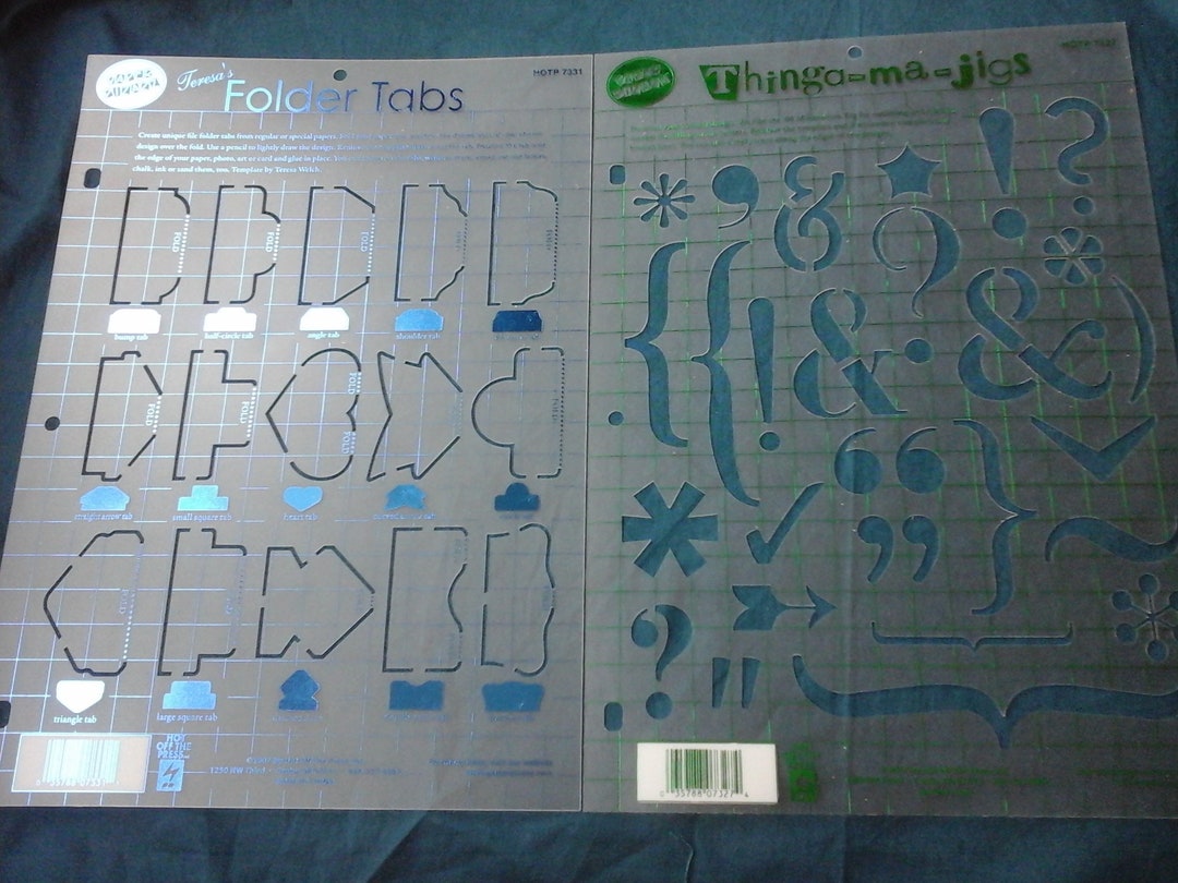 Set of 6 Stencils Templates for Paper Crafts Swirls Tabs Bows - Etsy