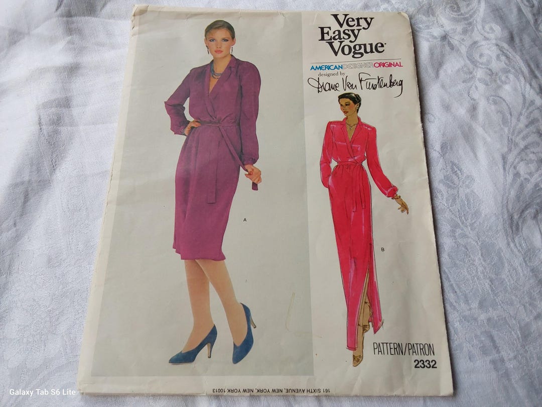 Vintage 1970s Vogue 2332 Sewing Pattern, Diane Von Furstenberg Dress ...
