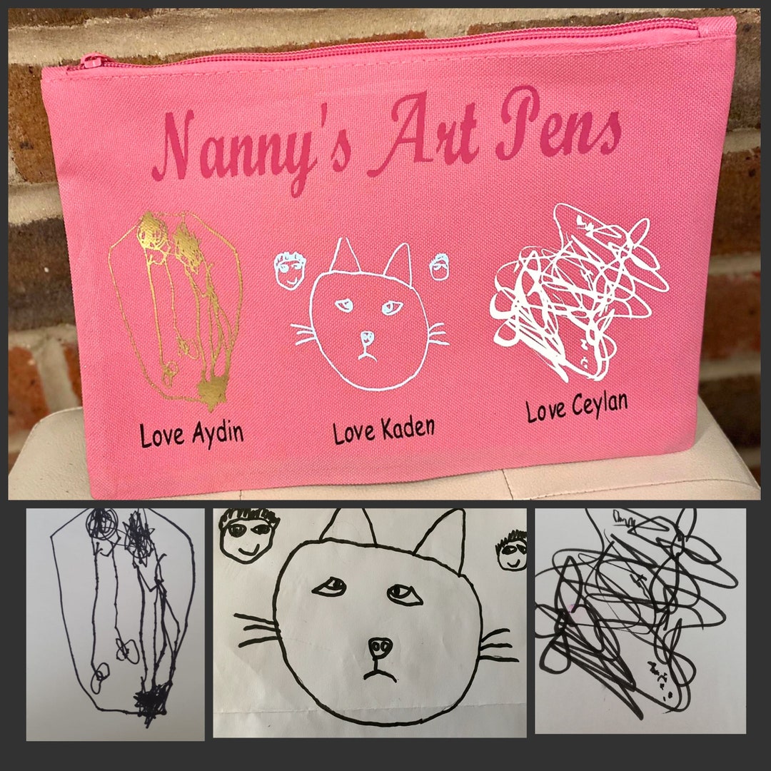 Personalised Pouch With Your Drawing-pencil Case-personalised Gift ...