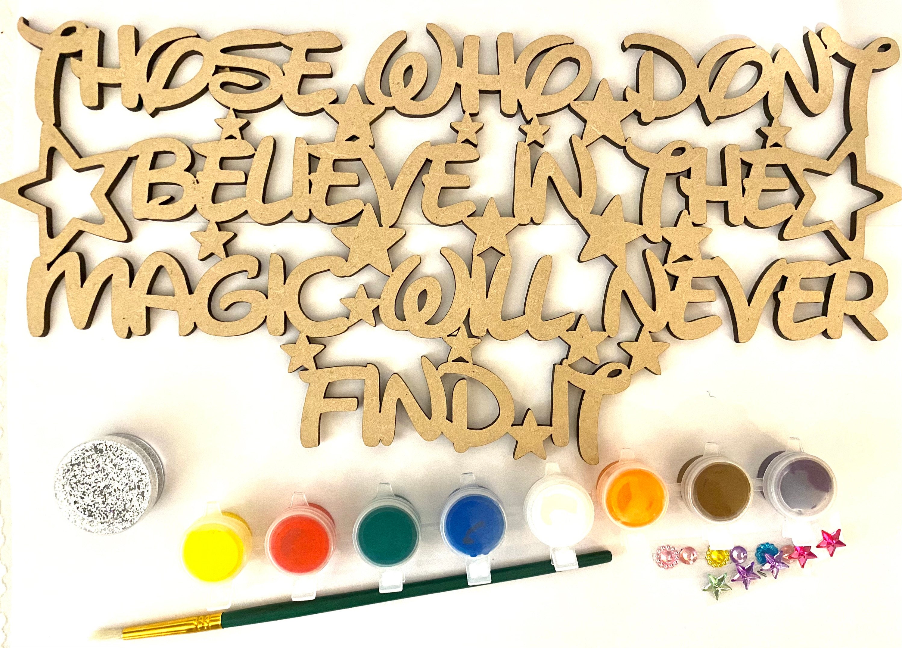 Decorate a Phrase Kit-children’s Craft Kit-adult Craft Kit-wall Art-new ...