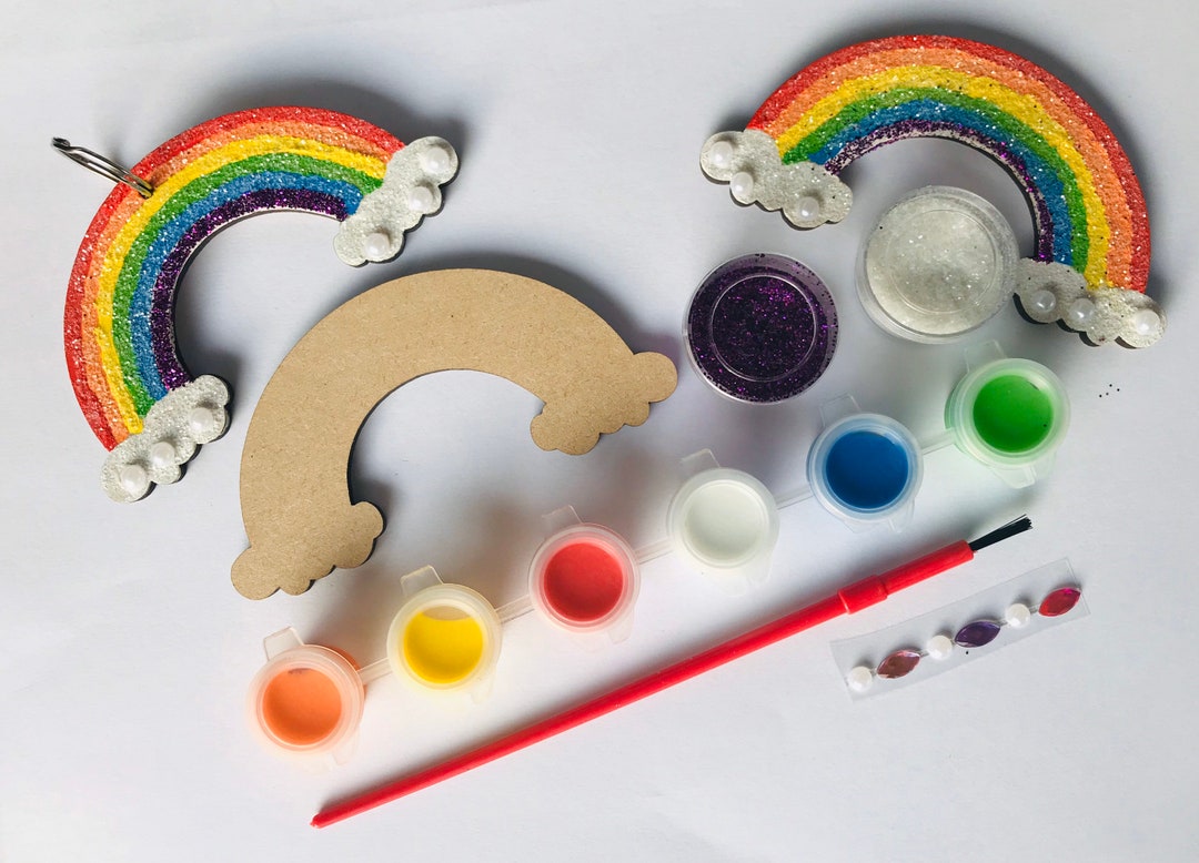 Rainbow Craft Kit-rainbow Magnet-rainbow Keyring-letterbox Lockdown ...