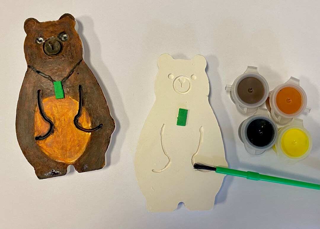 Bear Craft Kits-grizzly Bear Ceramic Children’s Craft Kit-party Bag ...