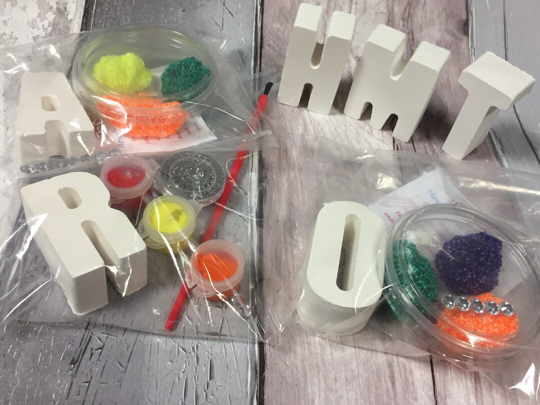 Letter Initial Name Craft Kits - Childrens Craft Kit - Paints or Foam ...
