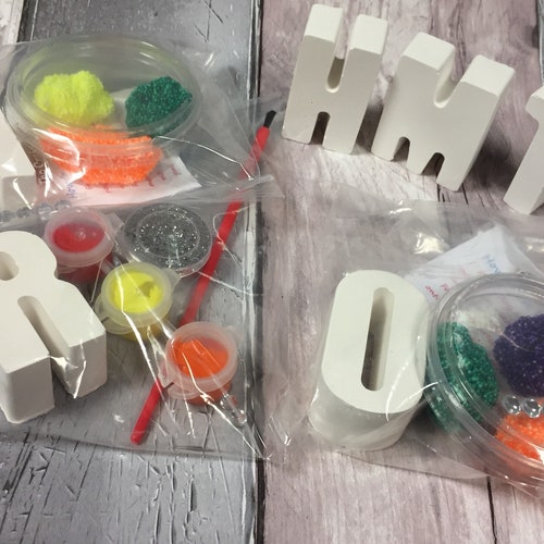 Letter Initial Name Craft Kits Childrens Craft Kit Paints - Etsy