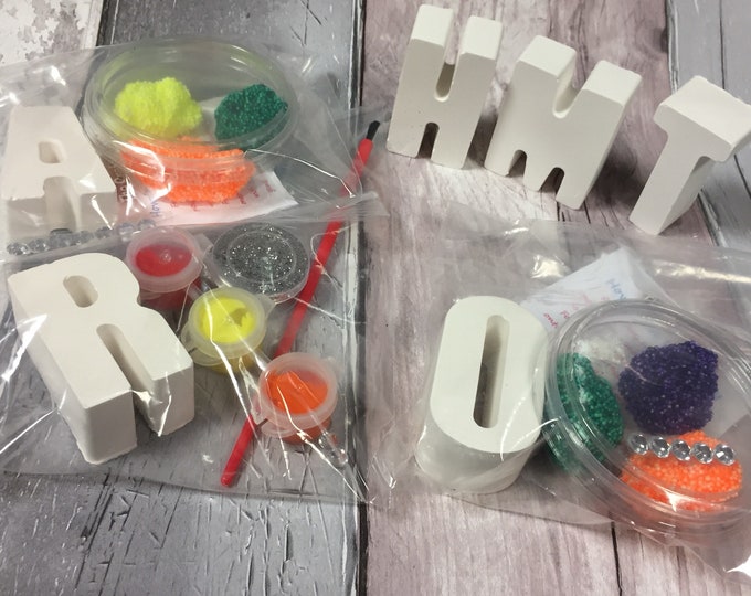Letter Initial Name Craft Kits Childrens Craft Kit Paints - Etsy