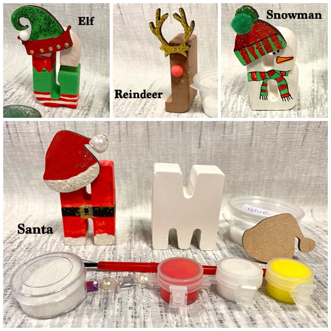 Christmas Letter Initial Name Craft Kits - Childrens Craft Kit-stocking ...