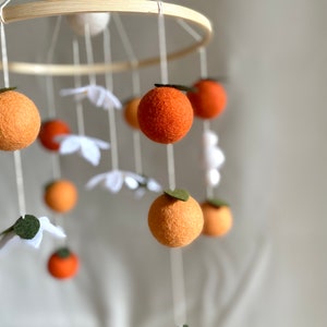 Little Cutie Mandarin Orange Baby Mobile, Citrus, Nursery, Gender ...
