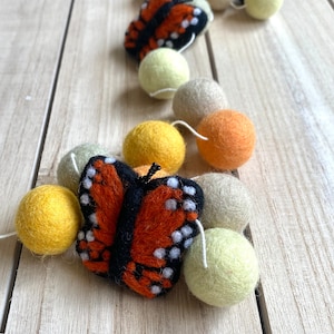 Monarch Butterfly Felt Garland, Butterflies, Summer, Boho, Baby Shower ...