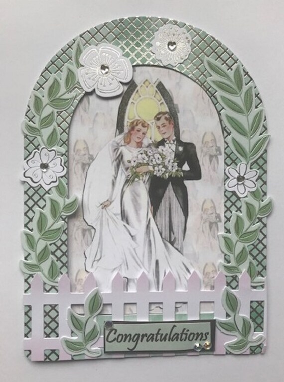 Congratulations 7x6 Arched Window Cardreduced - Etsy