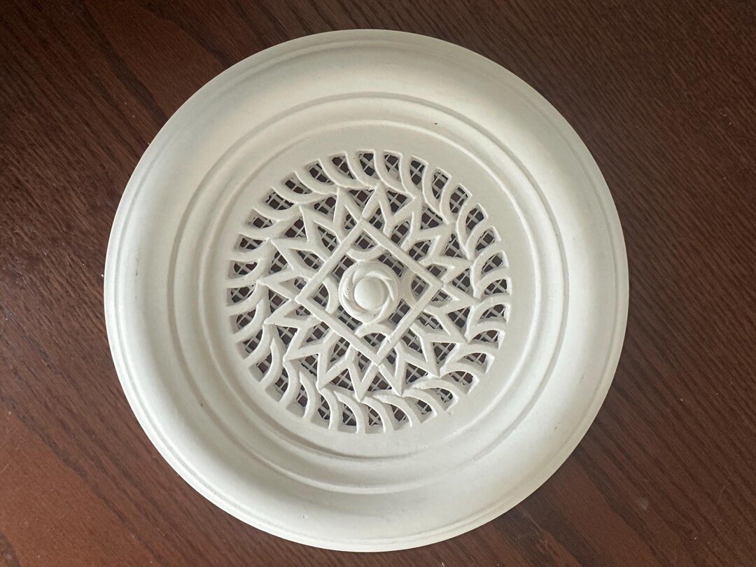 Decorative Handmade Victorian Plaster Air Vent Cover With Fitted Insect ...