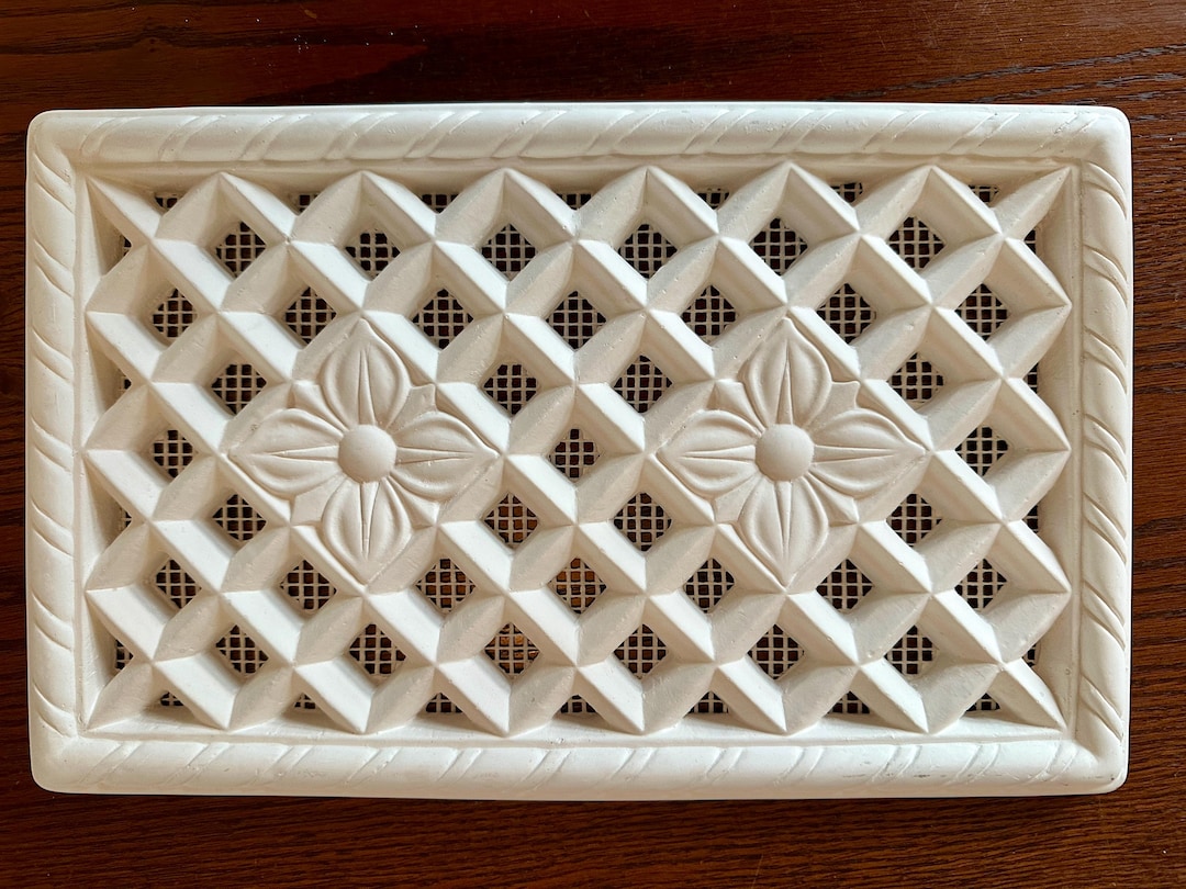 LARGE Decorative Plaster Vent Cover With Fitted Insect Mesh - Handmade ...