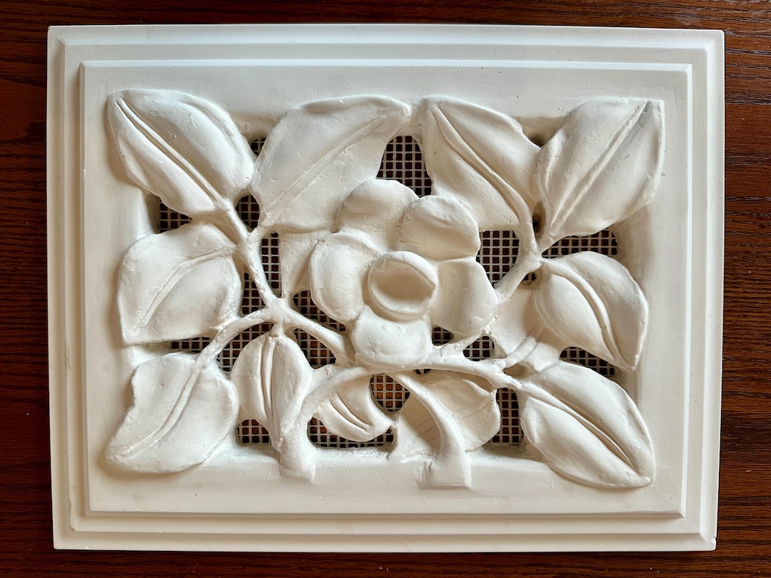 LARGE Decorative Plaster Vent Cover With Fitted Insect Mesh - Handmade ...