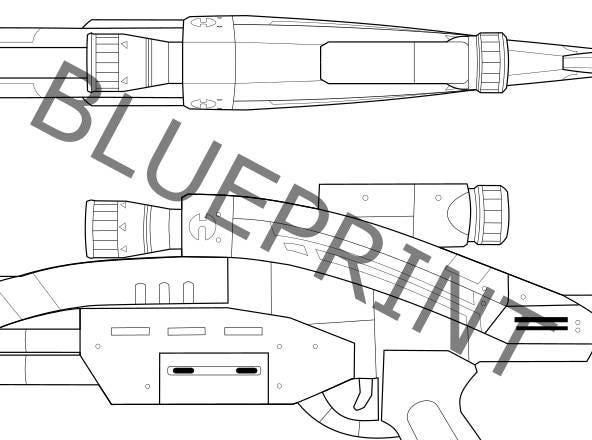 Mass Effect - M-92 Mantis Sniper Rifle Blueprint - Etsy