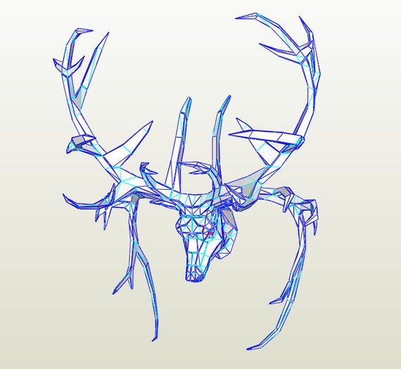 Valheim Eikthyr deer God Trophy Pepakura | Etsy