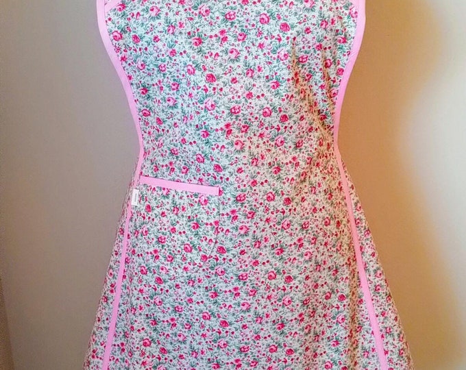 Vintage Style 1950's Apron, Full Apron, Farmhouse Style H-back Apron ...