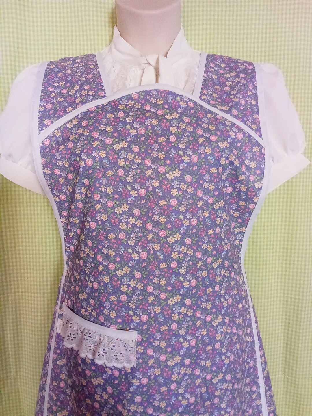 Vintage Style 1950's Apron, Full Apron, Farmhouse Style H-back Apron ...