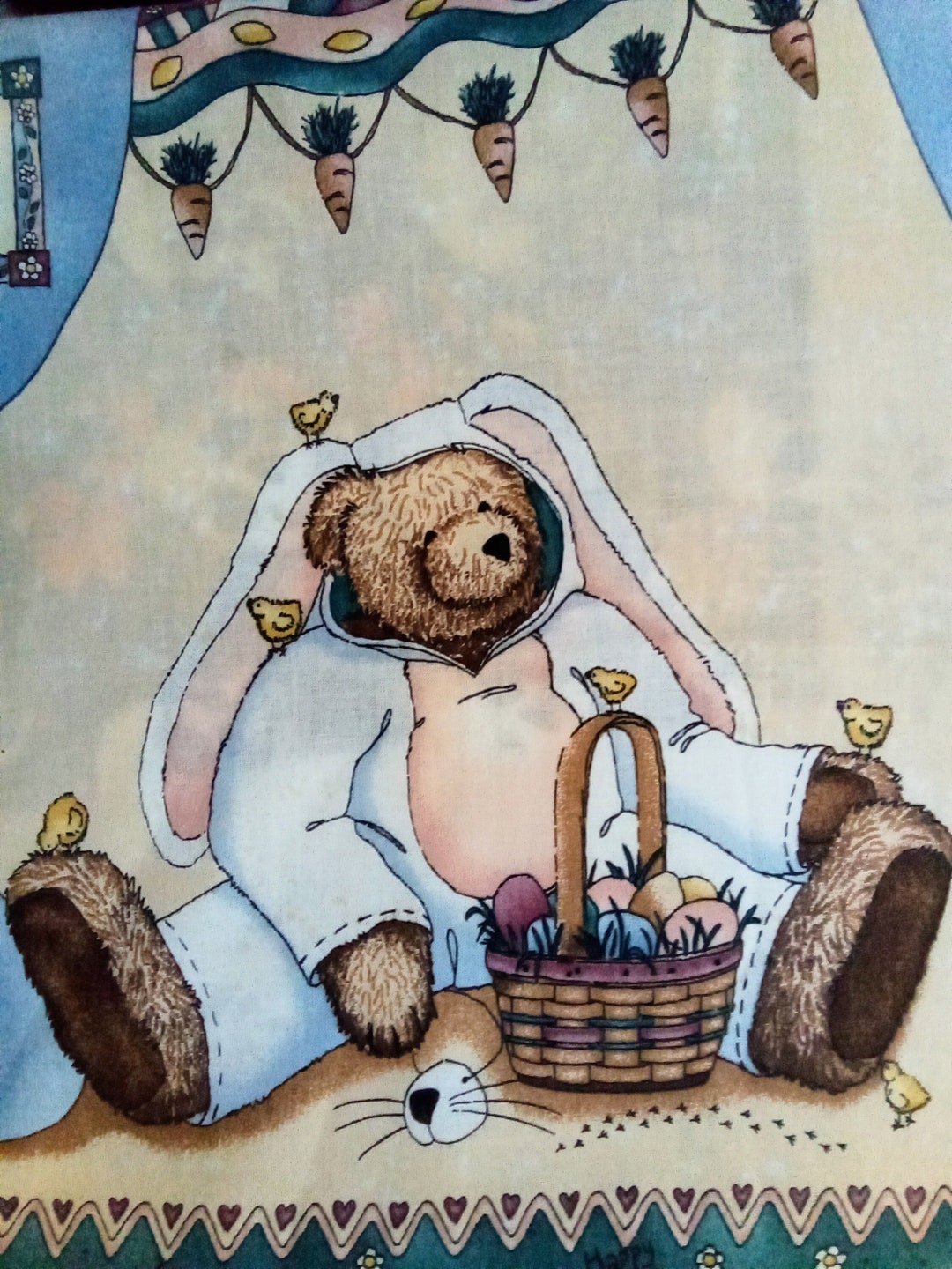 Bears and Hares Vest Fabric Panel, Cut and Sew, Easter Vest, Teacher ...