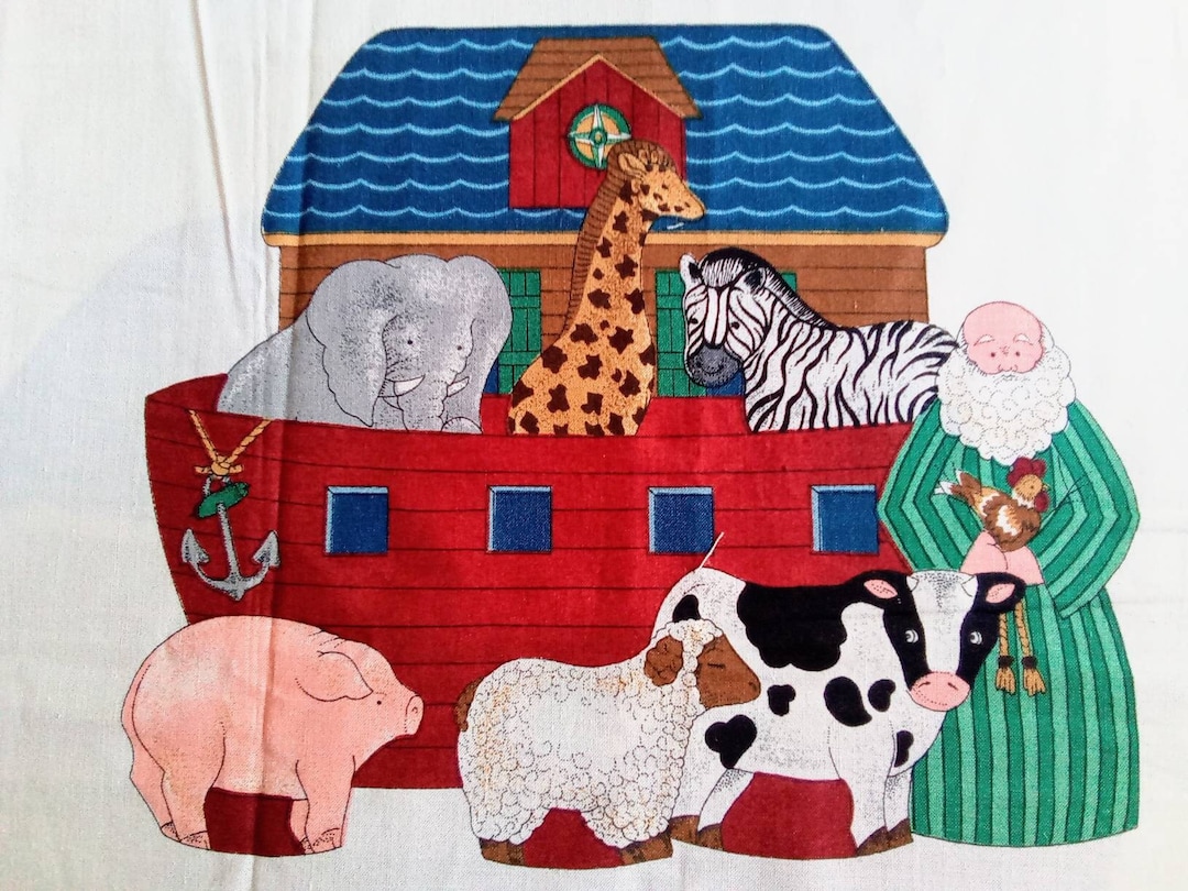 Noah's Ark Fabric Panel, Bible Story, Soft Sculpture, Christian, Crafts ...