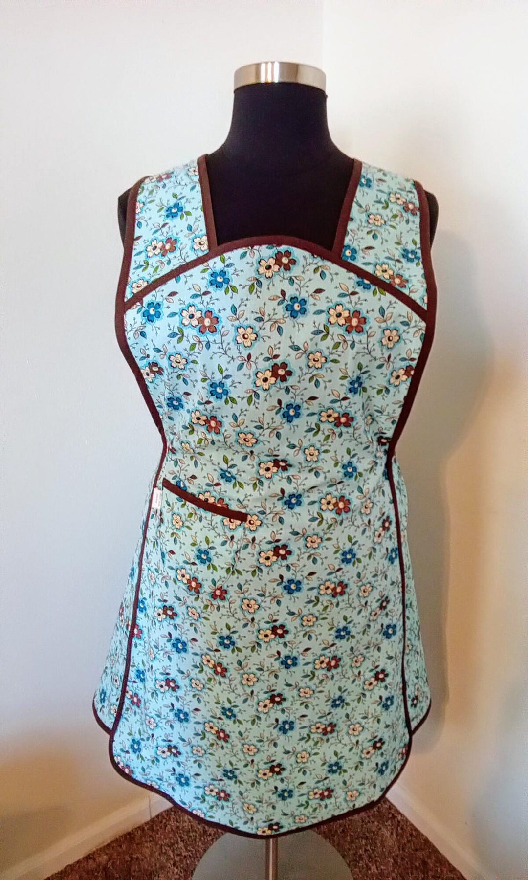 Vintage Style 1950's Apron, Full Apron, Farmhouse Style H-back Apron ...
