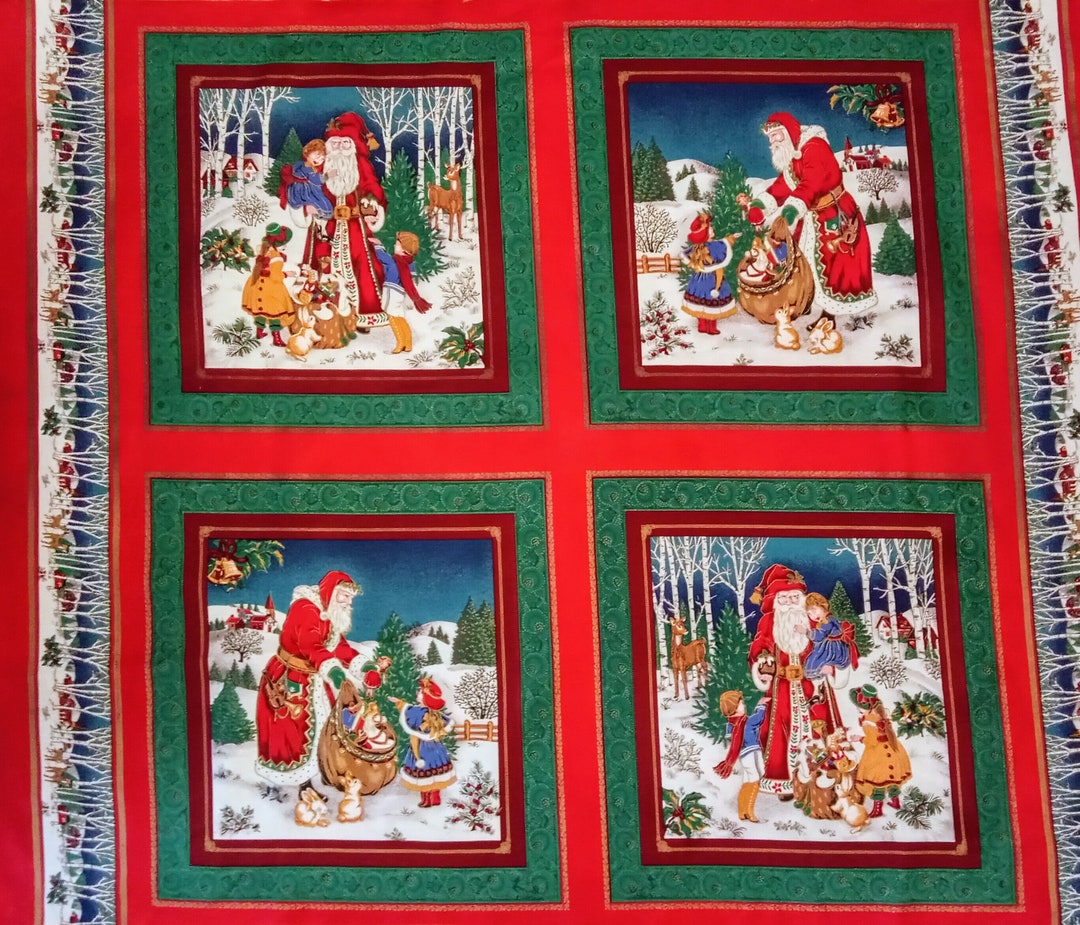 St Nicholas Quilt Pillow Fabric Panel, Christmas, DIY Gift - Etsy