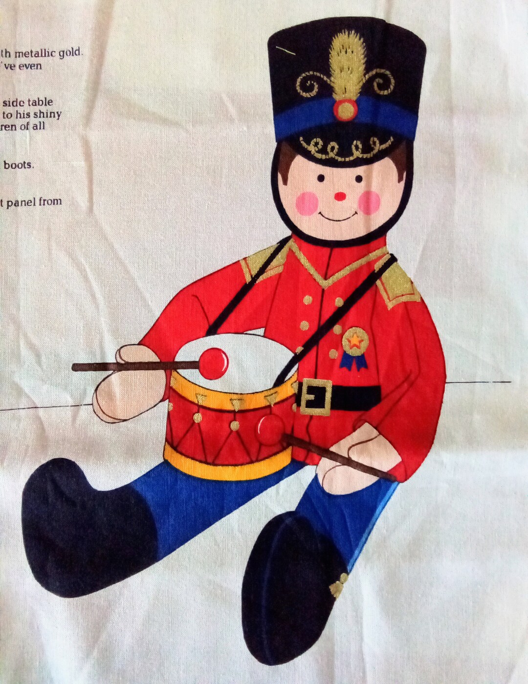 The Little Drummer Boy Fabric Panel, Christmas Decor, Soft Sculpture ...