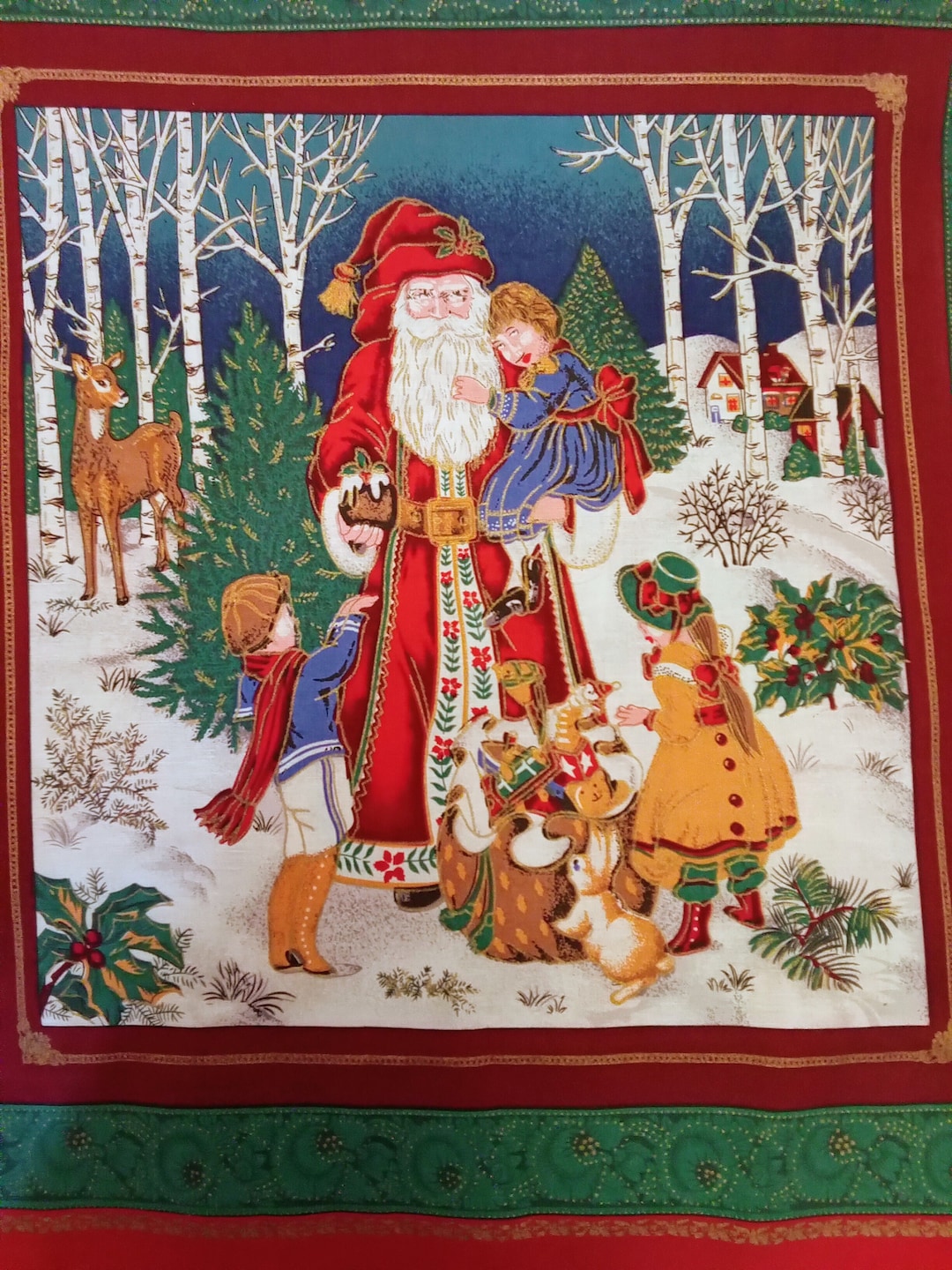 St Nicholas Quilt Pillow Fabric Panel, Christmas, DIY Gift - Etsy