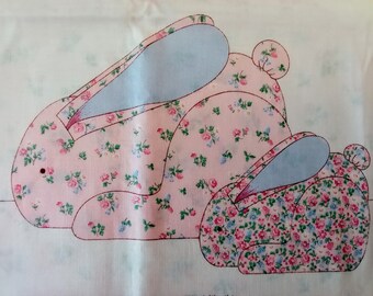 Victorian Rabbit Cut & Sew Fabric Panel, Fabric Rabbit, Soft Sculpture ...