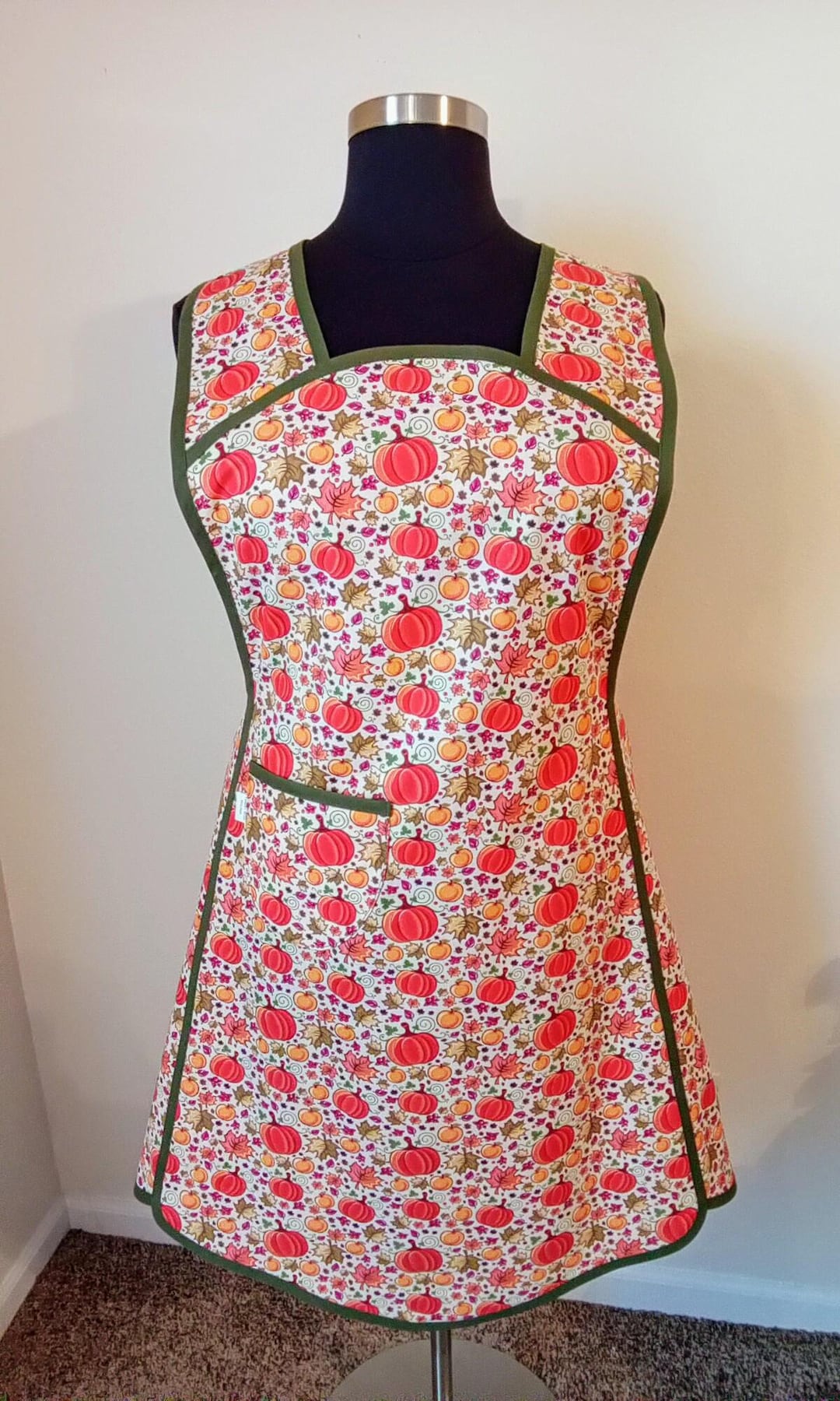 Vintage Style 1950's Apron, Full Apron, Farmhouse Style H-back Apron ...