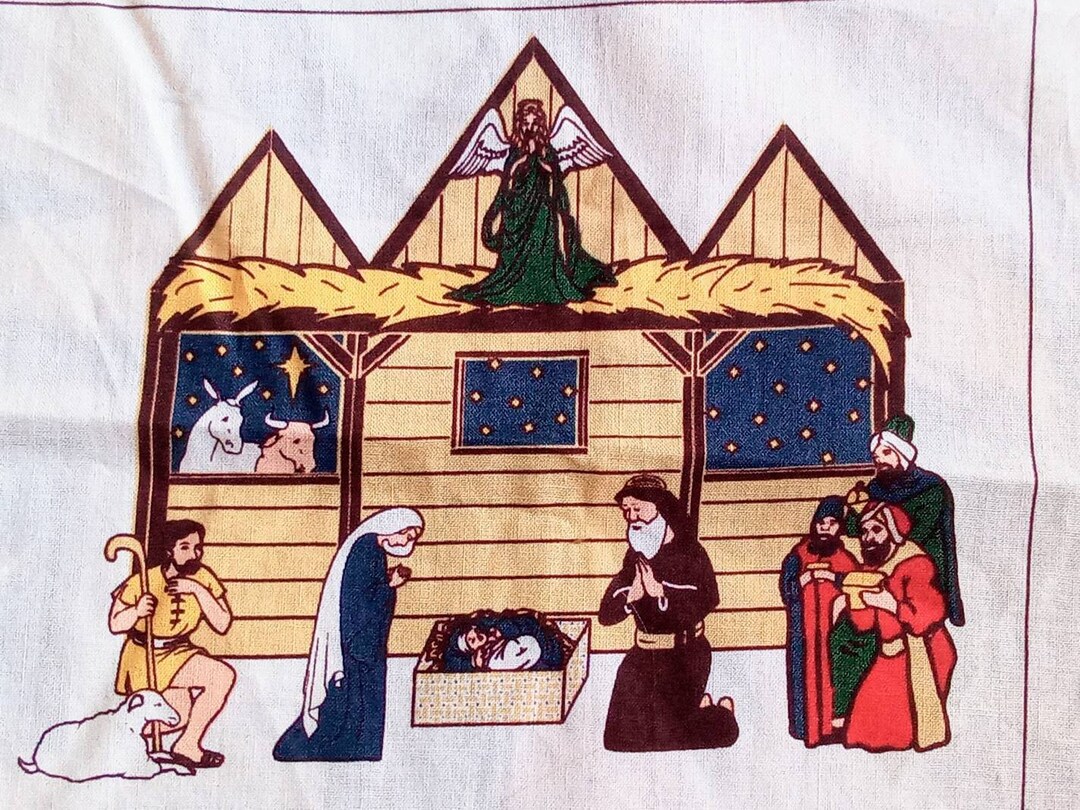 Nativity Scene Fabric Panel, Cut & Sew, Soft Sculpture, Christmas ...