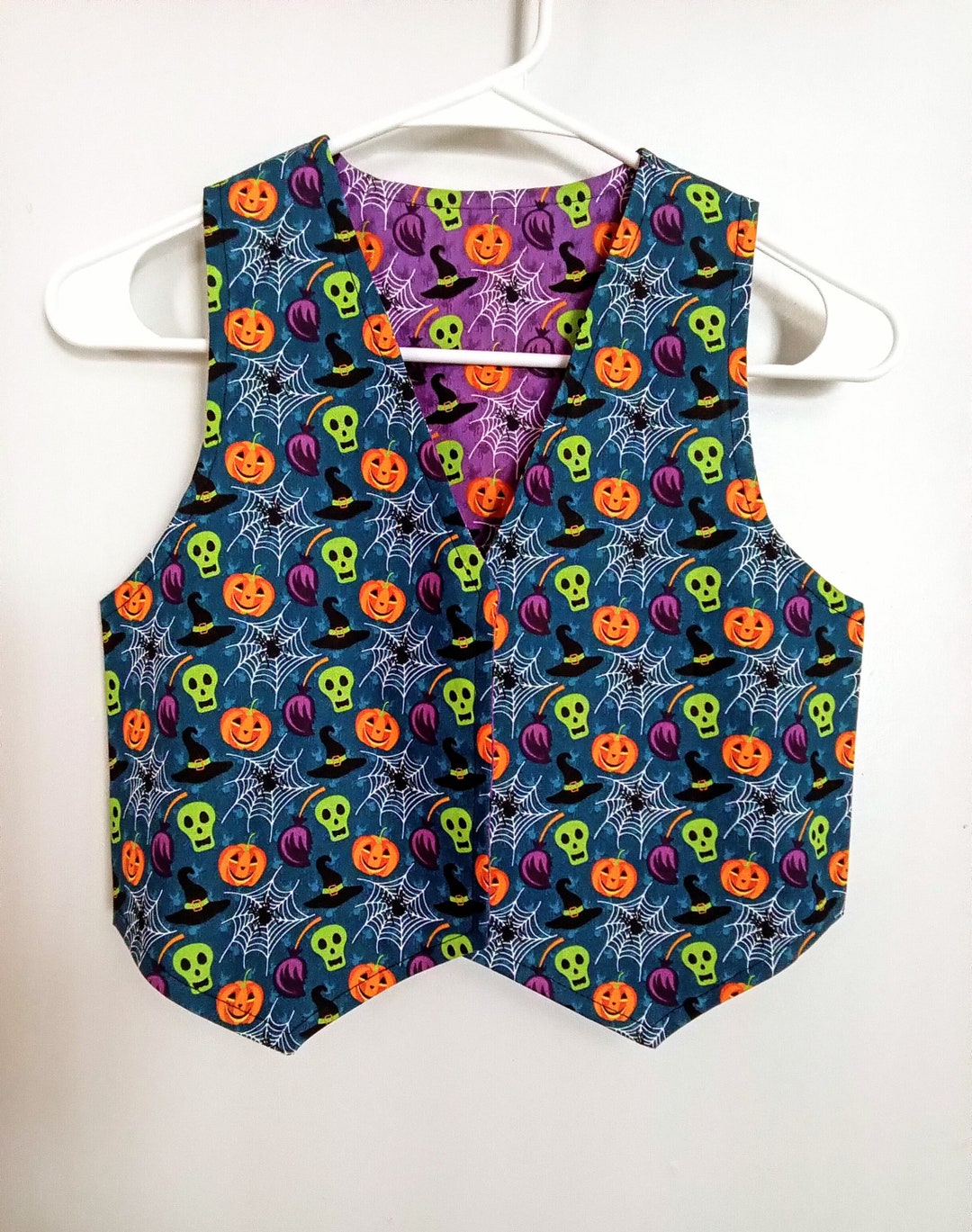Child's Halloween Vest, Creepy Things Vest, Trick or Treat Vest ...
