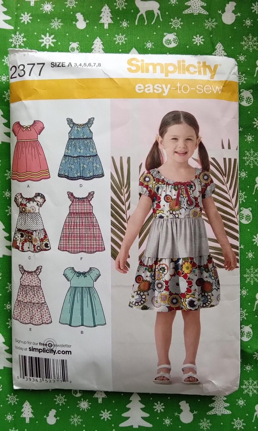 Simplicity 2377 Child's Peasant Dresses Sewing Pattern - Etsy