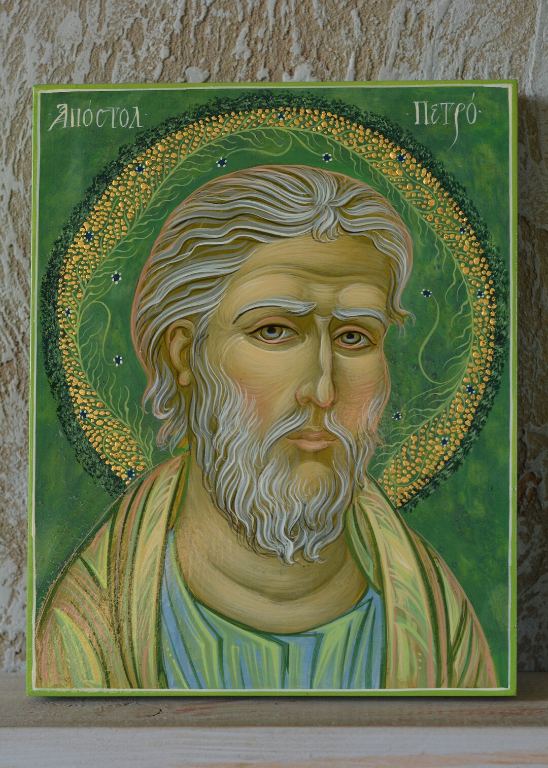 St Peter the Apostles Hand Painted Egg Tempera With Gilding Ukrainian ...
