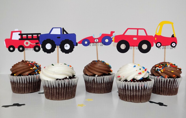 Car/Truck/Coupe Cupcake and Food Toppers Sets of 15 Fire | Etsy