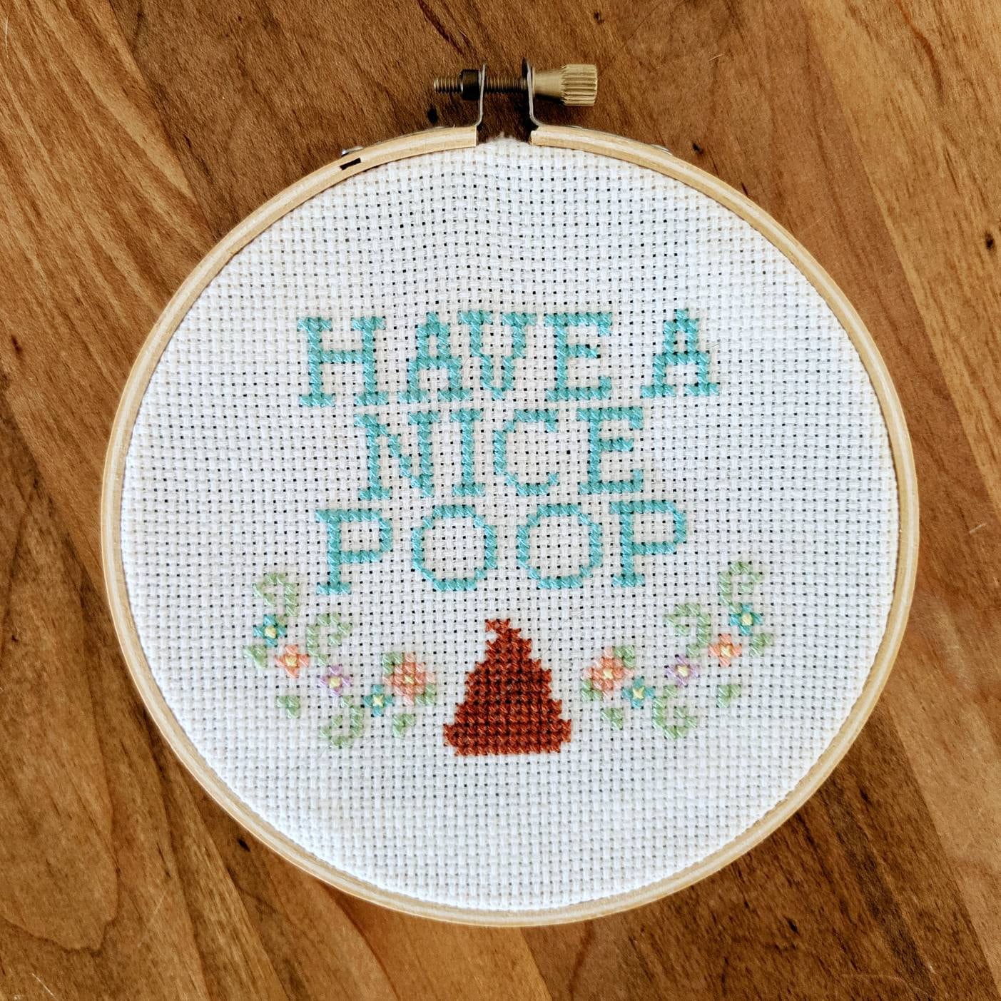 PDF, Have a Nice Poop, Have a Nice Poop Cross Stitch Pattern, Bathroom ...