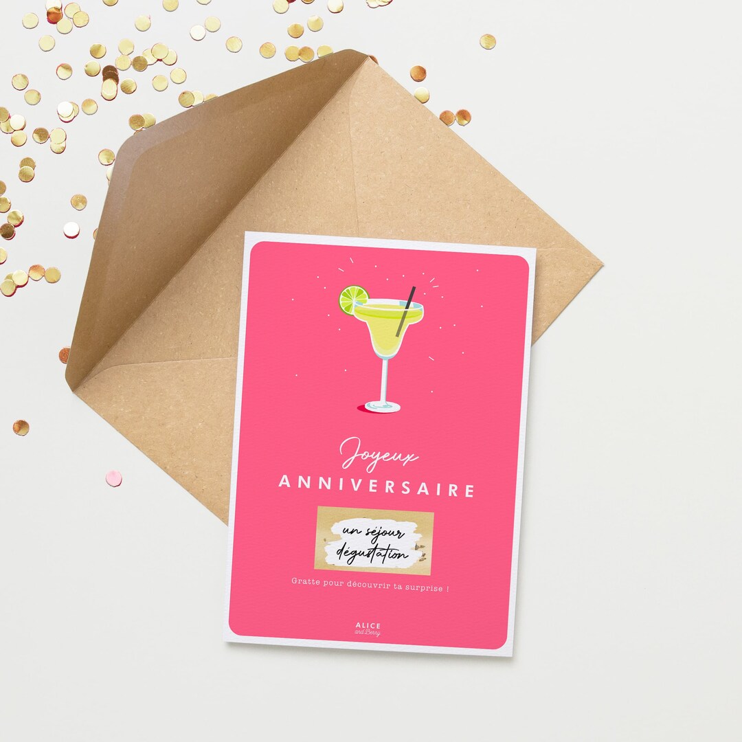Customizable Happy Birthday Scratch Card Gift Card - Etsy