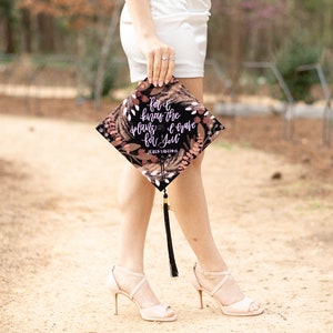 Customizable Floral Grad Cap Decoration Self-adhesive Boho Pampas Grass ...