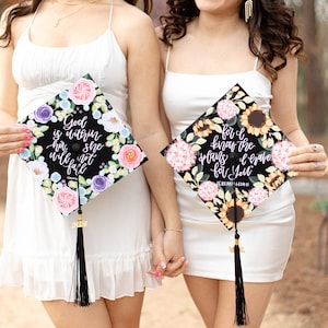 Customizable Floral Grad Cap Decoration Self-adhesive Colorful Rose ...