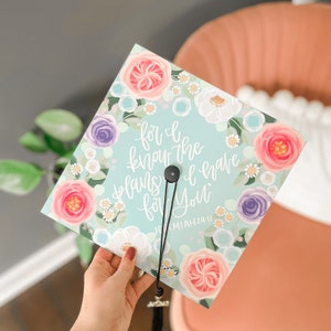 Customizable Floral Grad Cap Decoration Self-adhesive Colorful Rose ...