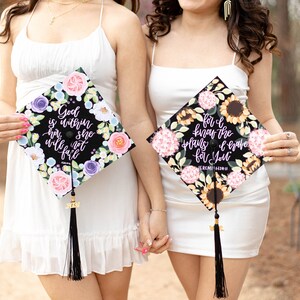 Customizable Floral Grad Cap Decoration Self-adhesive Hydrangeas and ...