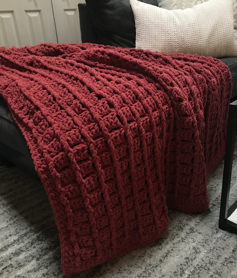 Chunky Throw Blanket Cozy Large Crochet Blanket Afghan - Etsy