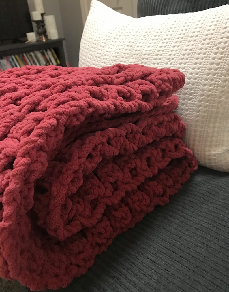 Chunky Throw Blanket Cozy Large Crochet Blanket Afghan - Etsy