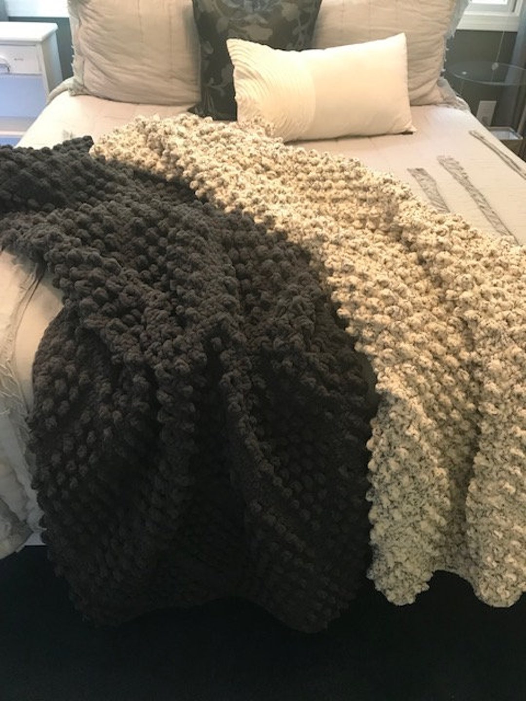Oversized Bulky Blanket, Cozy Large Crochet Blanket, Afghan, All Over ...
