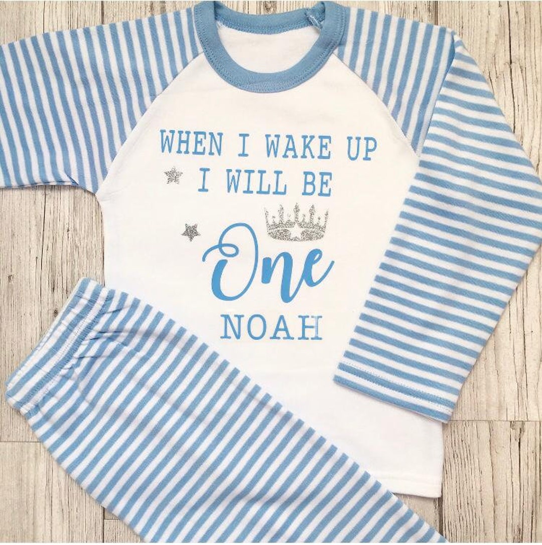 Personalised First Birthday Pjs, When I Wake up I Will Be One, Pyjamas ...