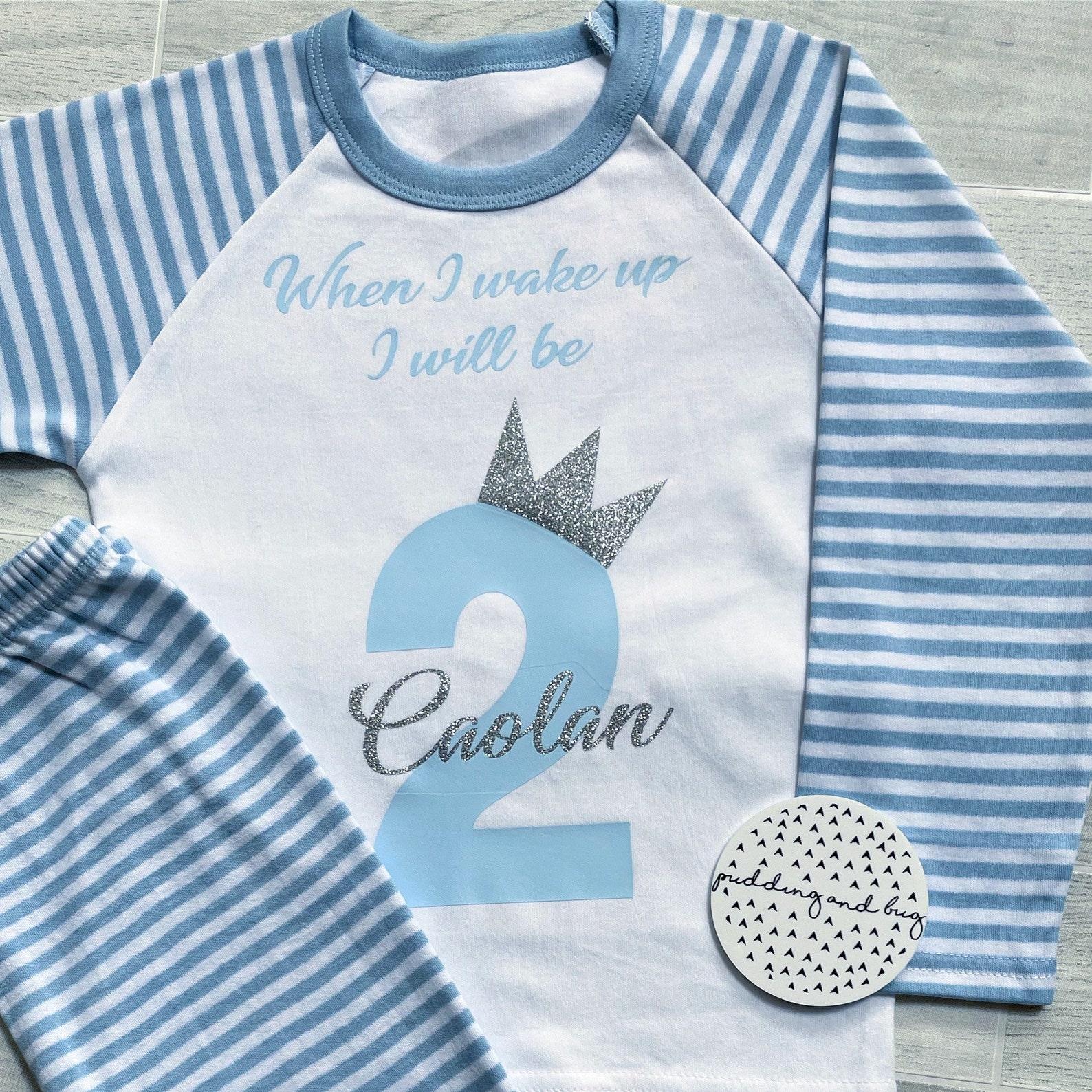Personalised birthday pjs When I Wake Up I will be Pyjamas | Etsy