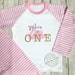 Personalised 1st Birthday Pyjamas, Baby Girl Pjs, Swan Theme, First ...