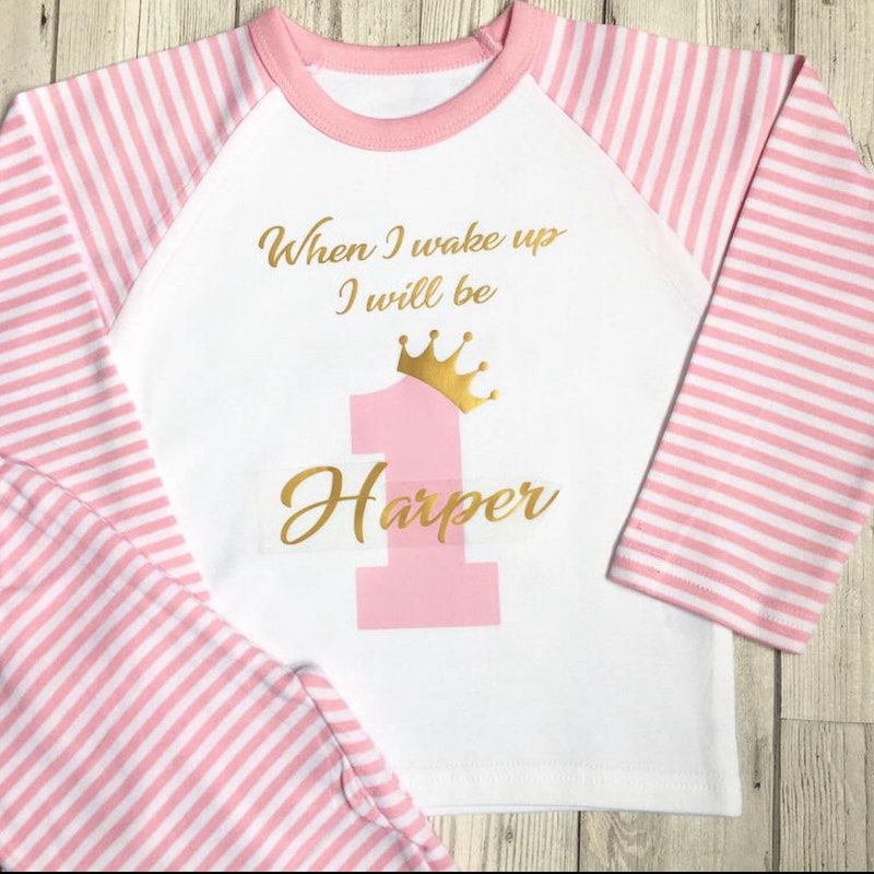 When I Wake up I Will Be 1 Pajamas - Etsy UK